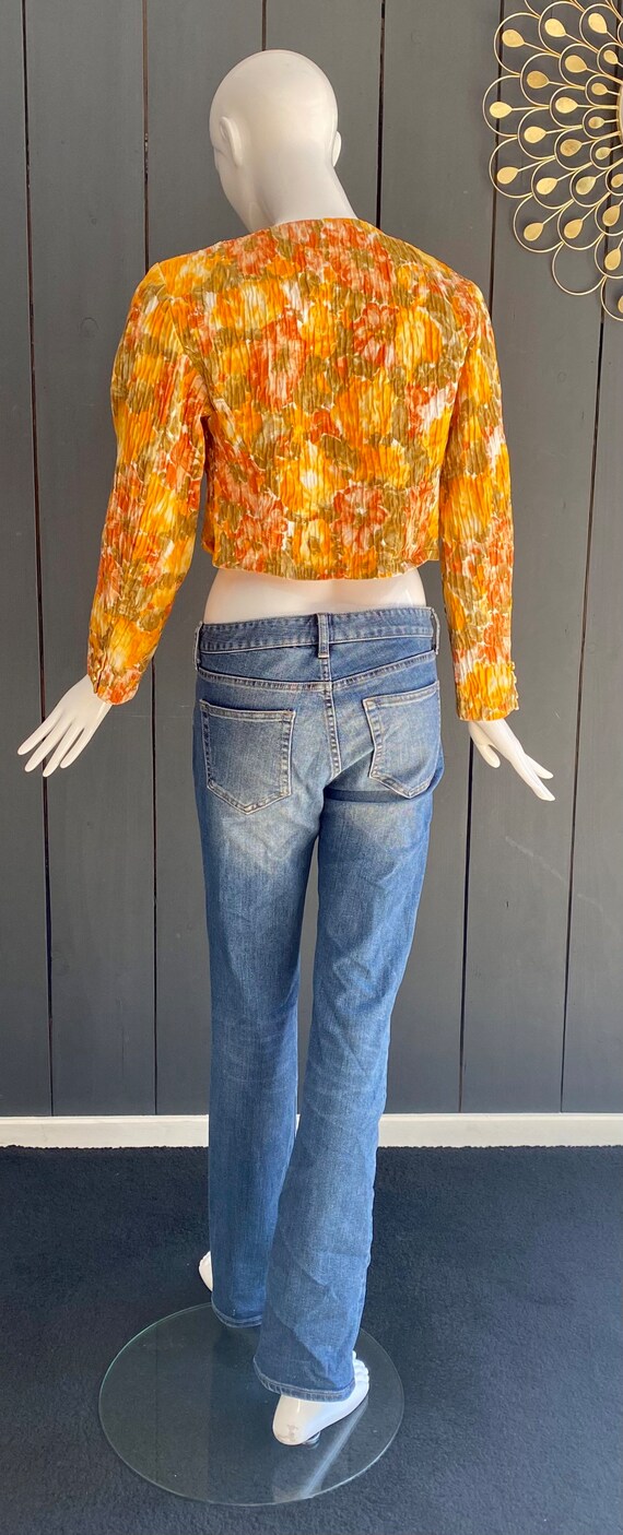 Vintage soft jacket 80s hand sewn bolero cut in textu… - Gem