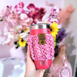 The Addison Cup Cozy Crochet Pattern, Cozy, Cup Sleeve, Cozies, Coffee ...