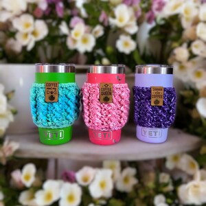 The Addison Cup Cozy Crochet Pattern, Cozy, Cup Sleeve, Cozies, Coffee ...