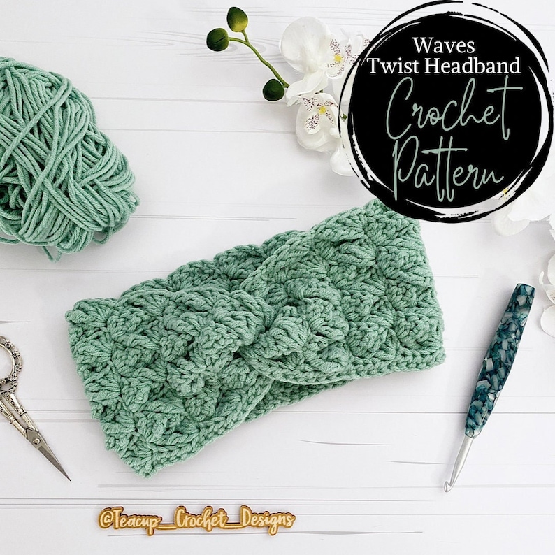 The Waves Twist Headband Crochet Pattern Headband Twist - Etsy