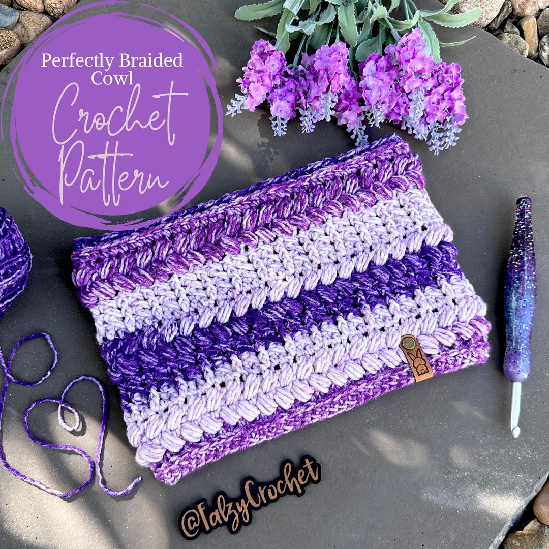 Perfectly Braided Cowl Crochet Pattern, Crochet Cowl, Cowl, Winter Cowl ...