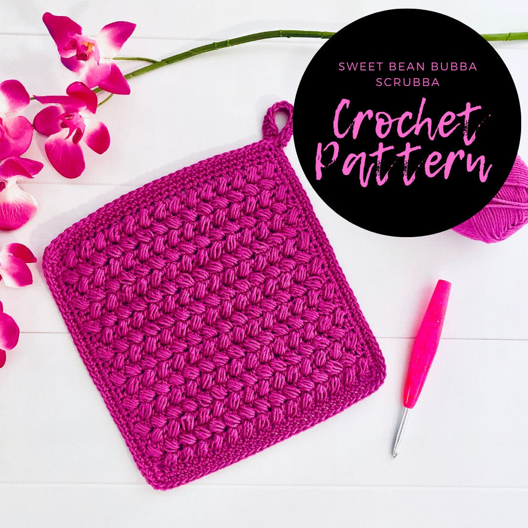 Sweet Bean Bubba Scrubba Crochet Pattern, Washer, Crochet Washer, Wash ...