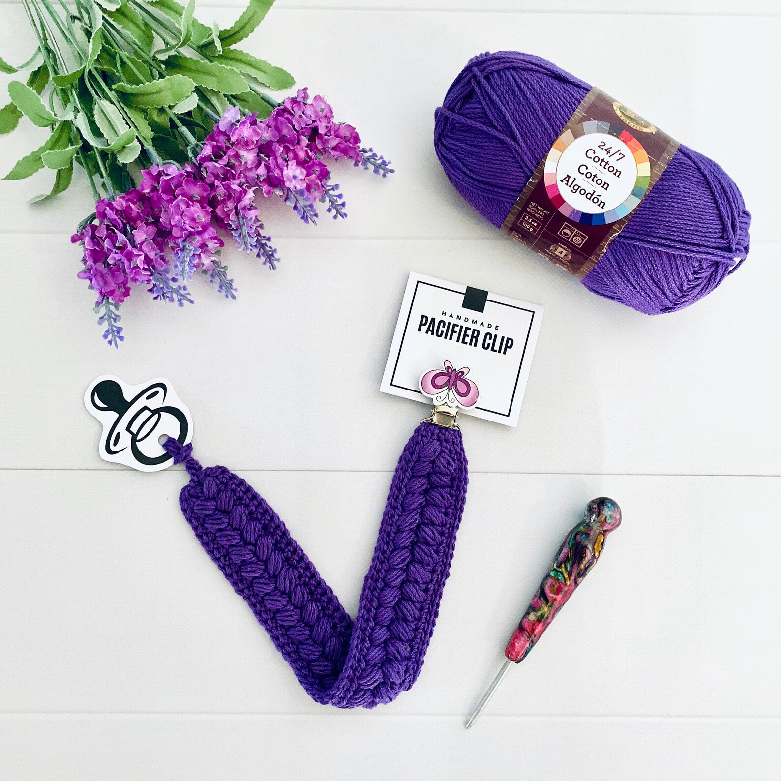 Sweet Bean Soother Saver Crochet Pattern, Baby Soother Clip, Soother ...