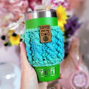 The Addison Cup Cozy Crochet Pattern, Cozy, Cup Sleeve, Cozies, Coffee ...