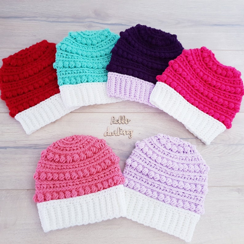 Hello Darling Beanie 3in1 Crochet Pattern Hat Pattern Beanie | Etsy