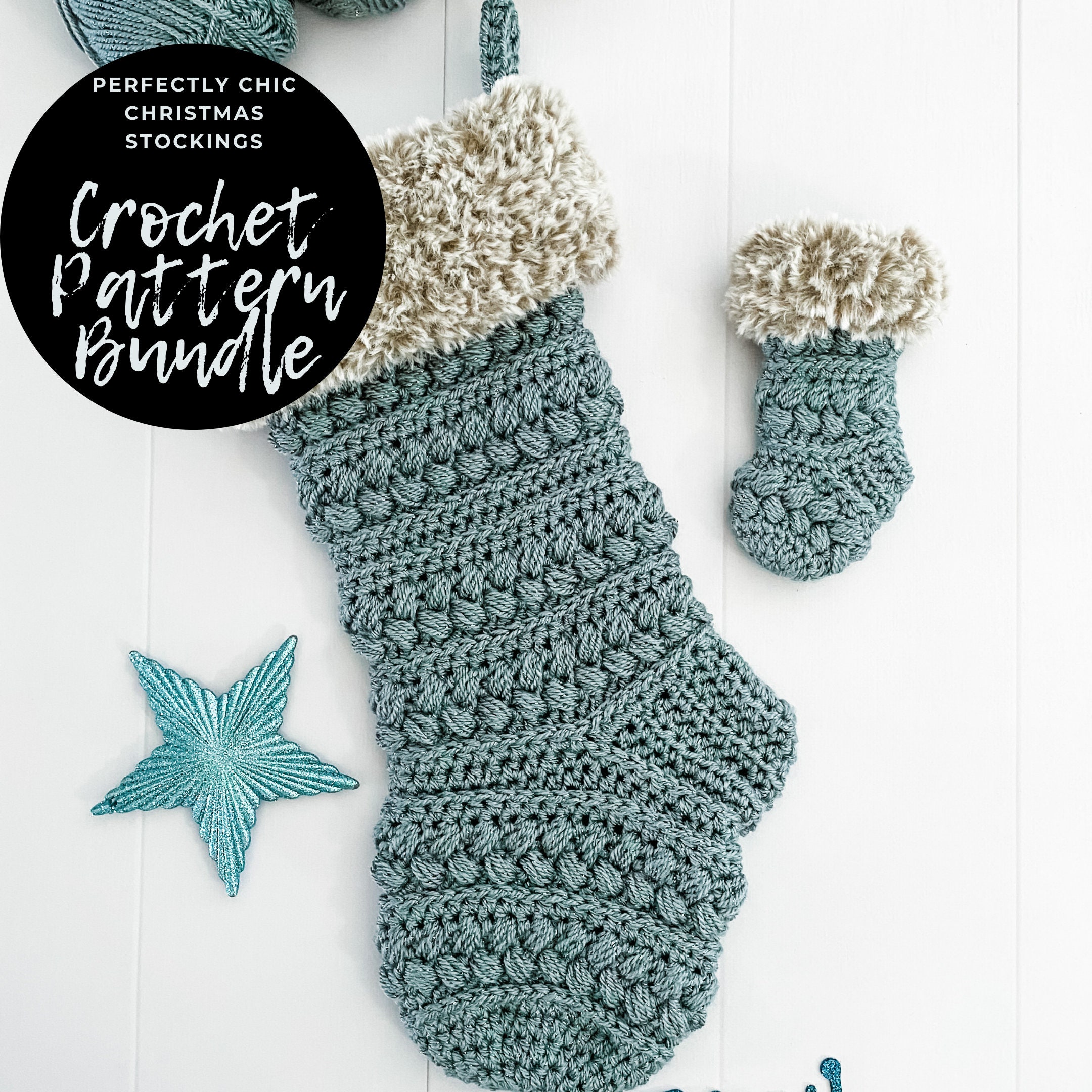 Perfectly Chic Large & Mini Stocking Pattern Bundle - Etsy