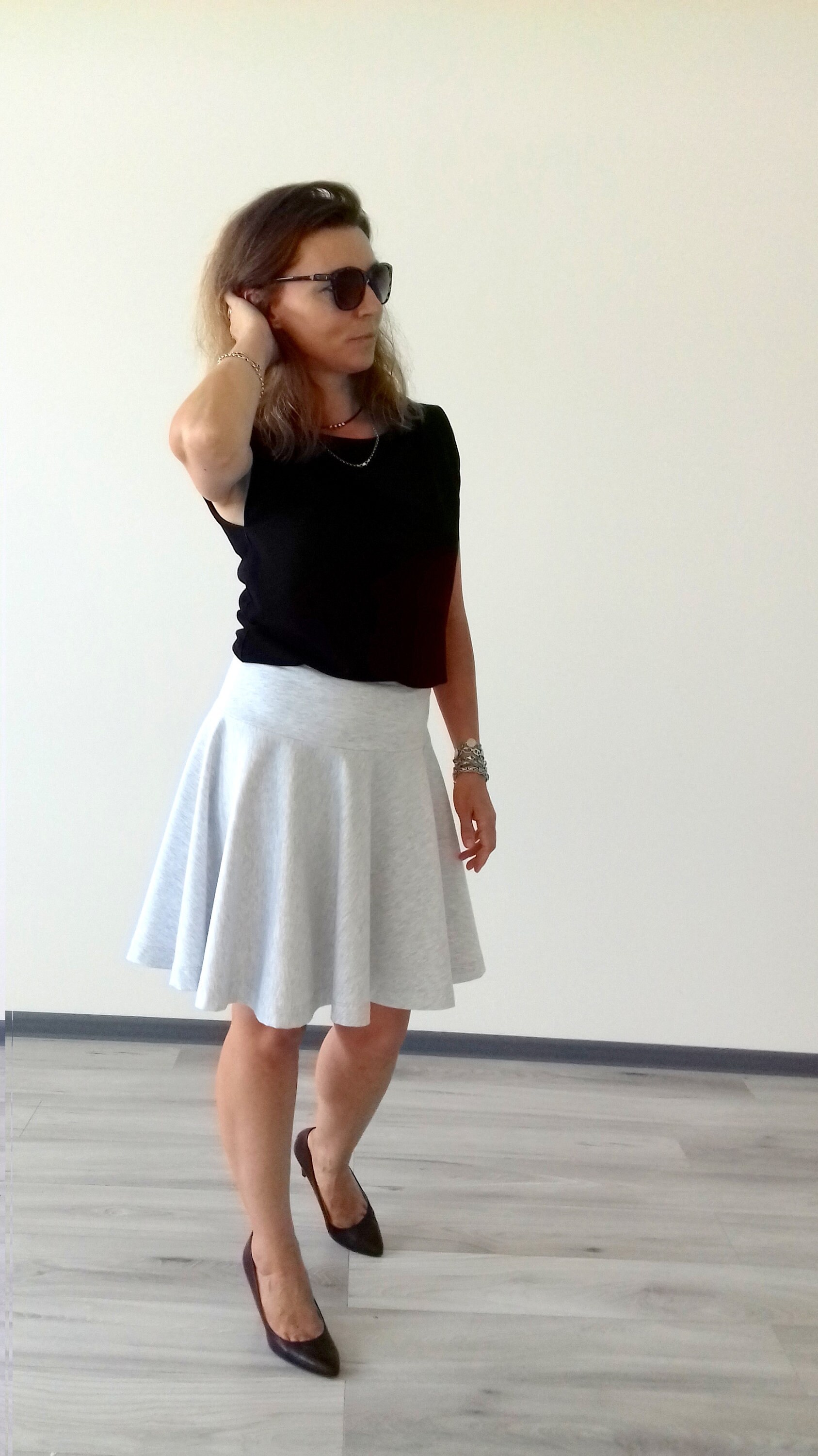 MILANIA jupe évasée avec empiècement taille 36-52 - Etsy France