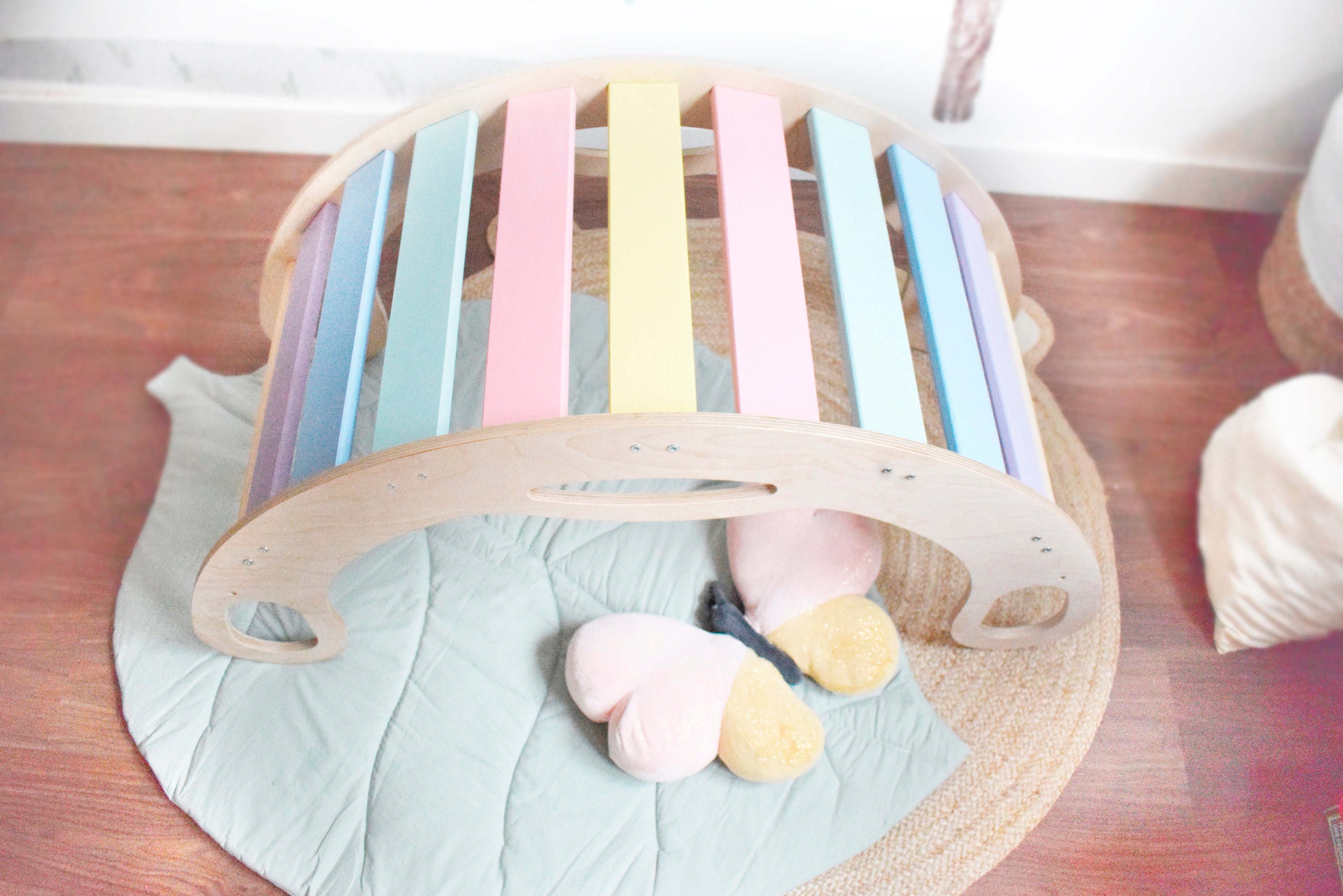 Rainbow Rocker Arch Learning Arch Rocking Arch Wooden Gym Toddler ...
