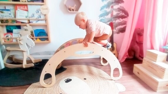 Arch Seesaw Arch Irís Learning Arch Rocking Arch Wooden Gym - Etsy UK