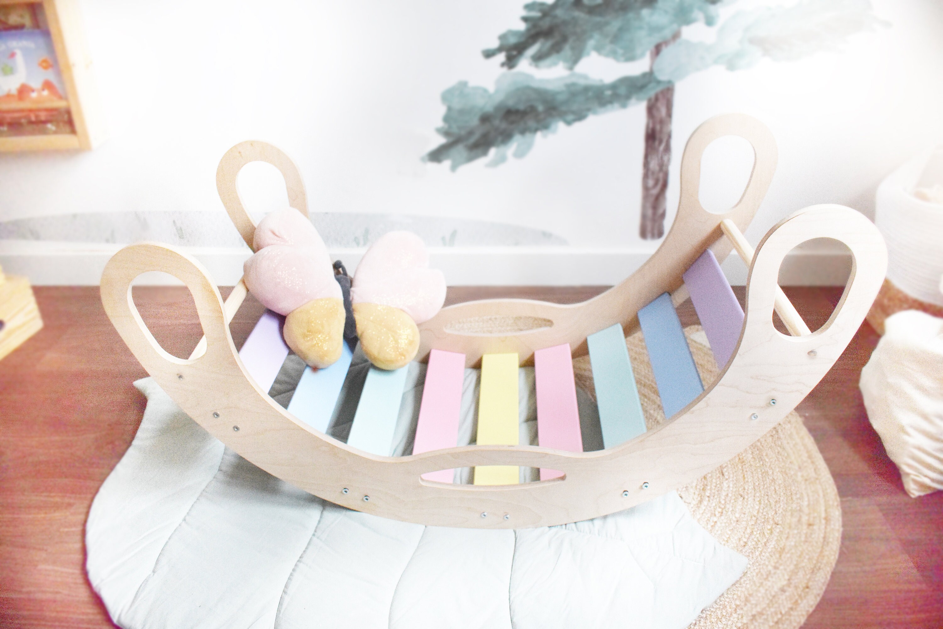 Rainbow Rocker Arch Learning Arch Rocking Arch Wooden Gym Toddler ...