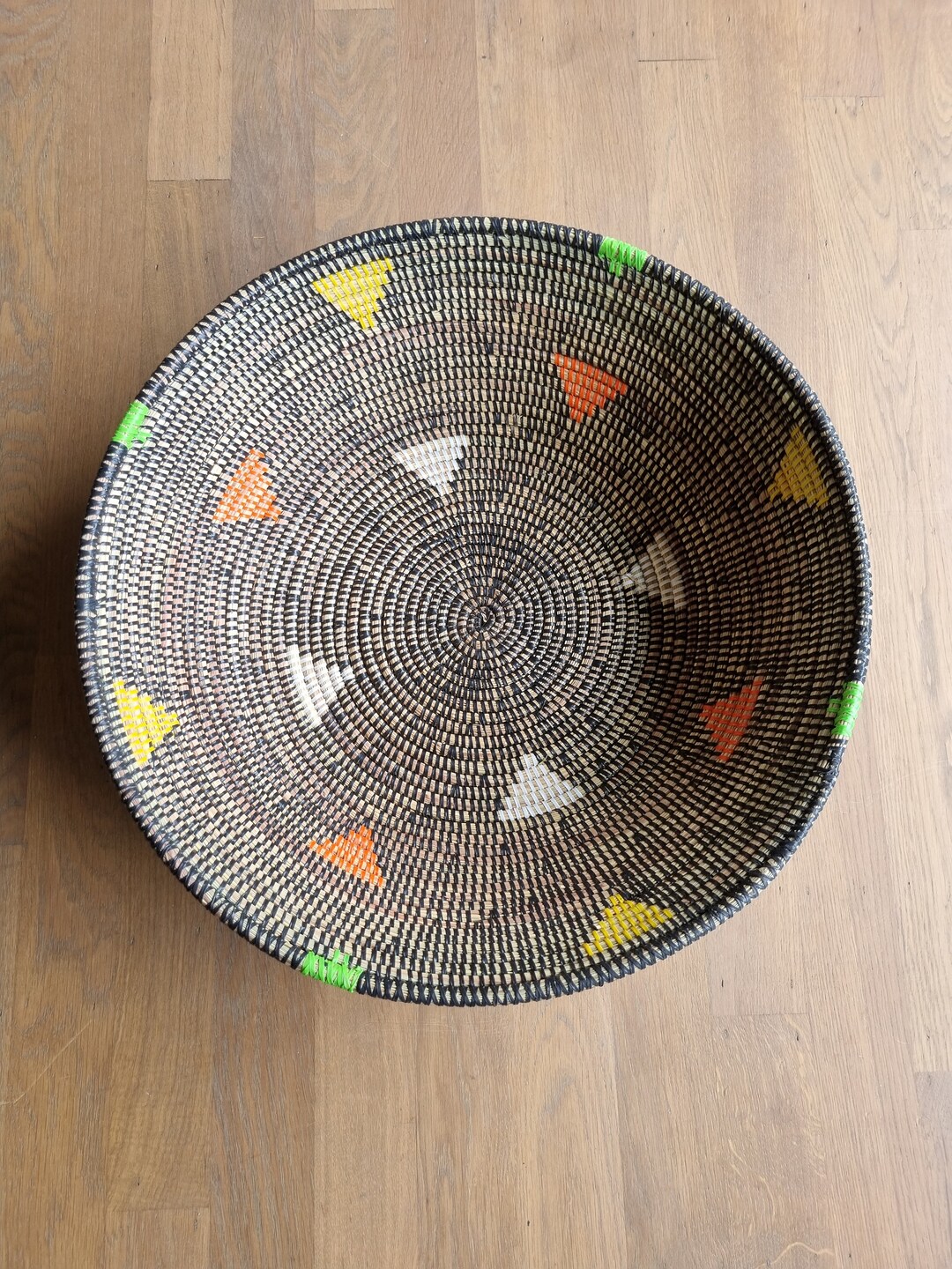 Grote Afrikaanse Schaal Van Zeegras Handgemaakte Fairtrade Schaal Zwart Uit Senegal D 50 Cm. - Etsy