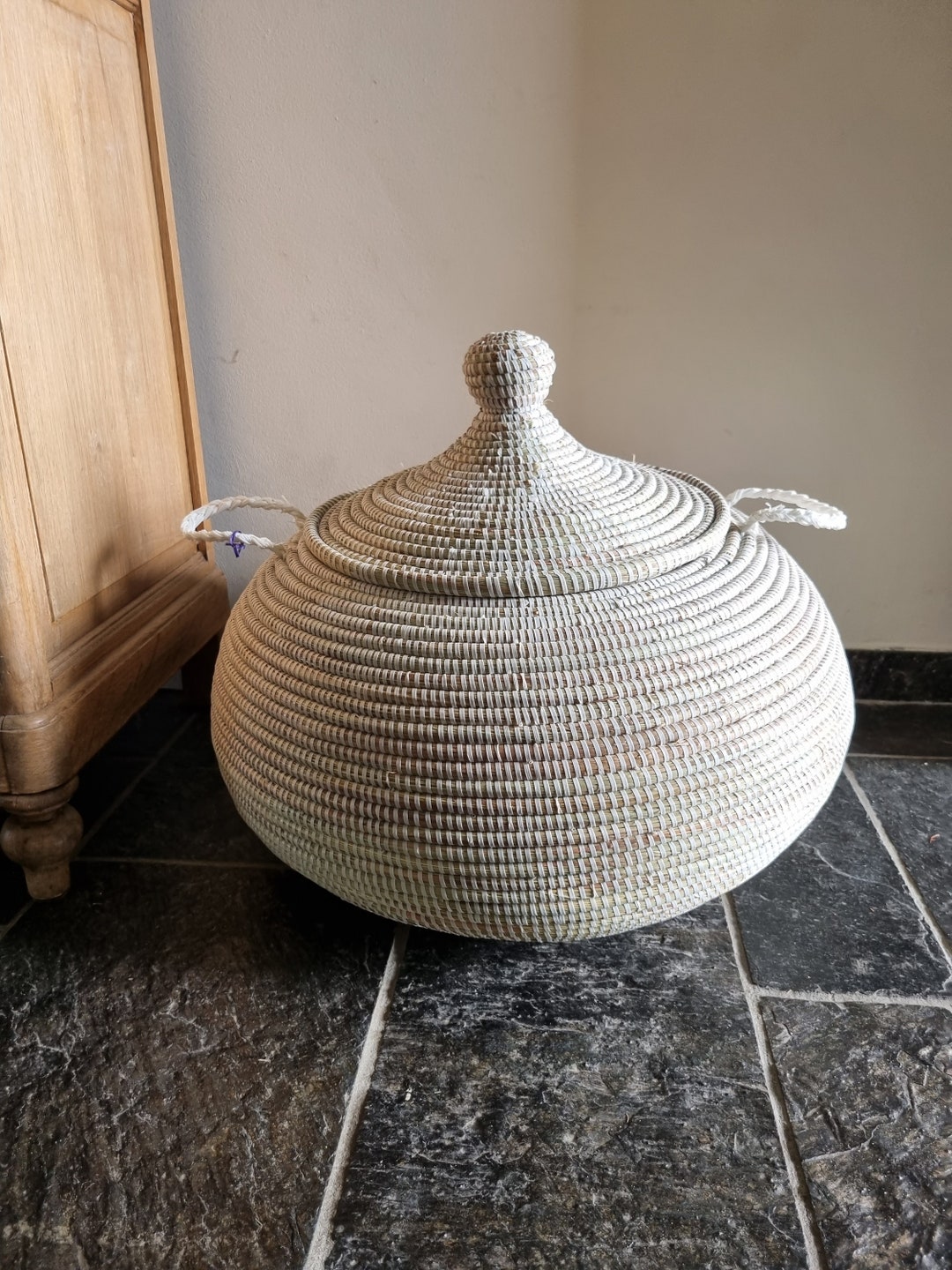 Afrikaanse Traditionele Handgemaakte Zeegras Fairtrade Witte Mand Uit ...