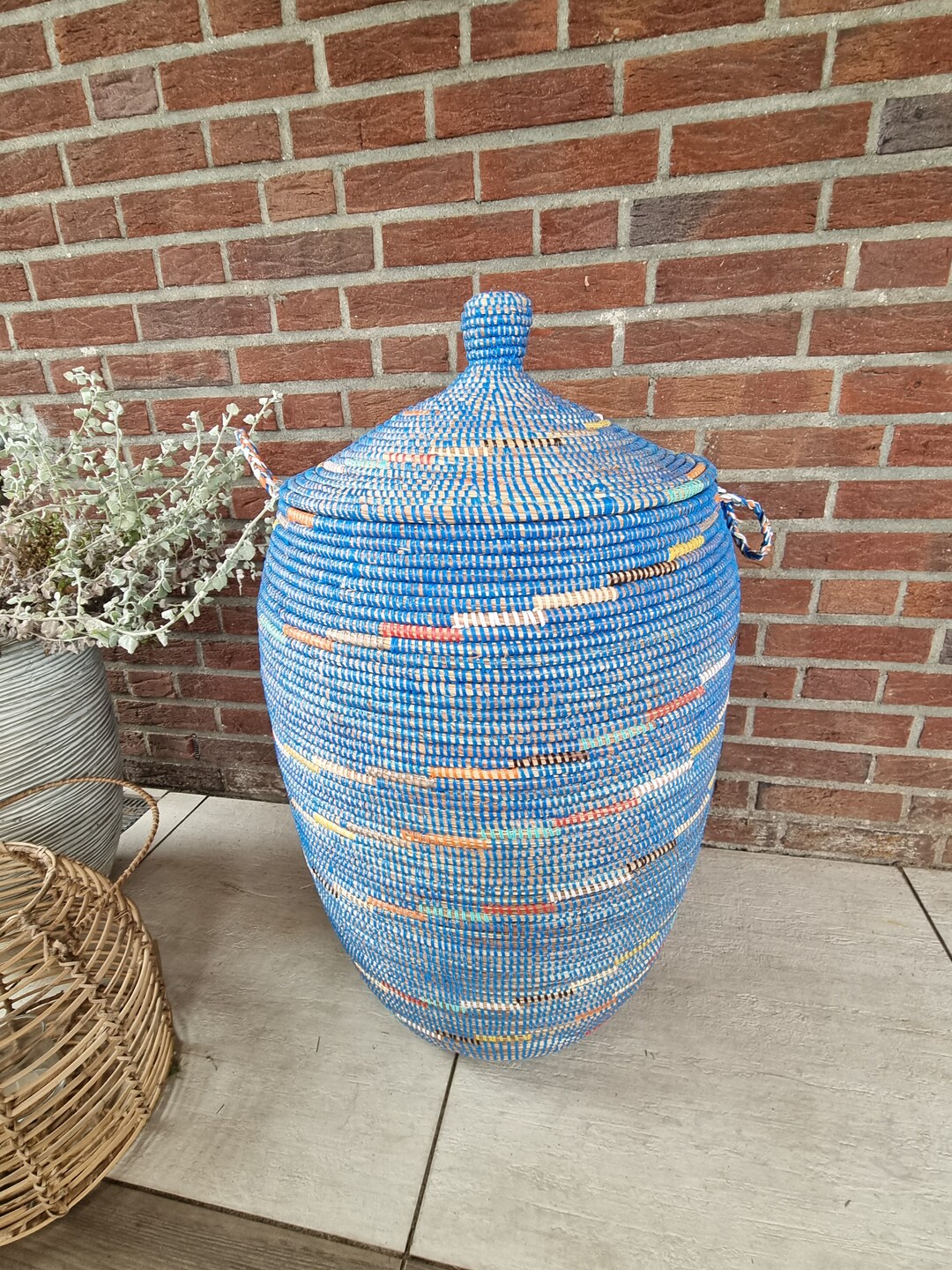 Blauwe Afrikaanse Wasmand 80 Cm - Etsy