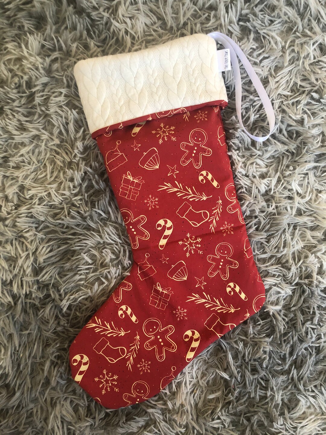 Gingerbread Christmas Stocking, Personalised Christmas Stocking ...