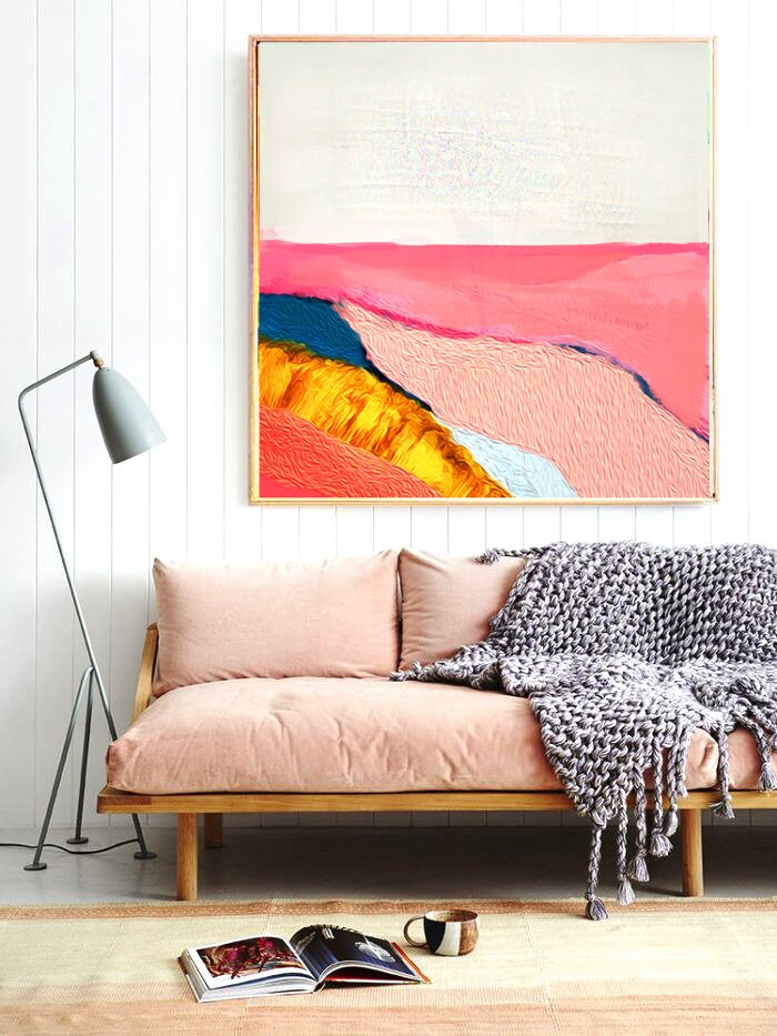 Two Abstract Paintings, Two Stretched Paintings, Original Art, Oil ...