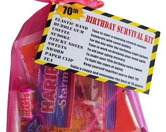 70th Birthday Survival Kit - Etsy UK