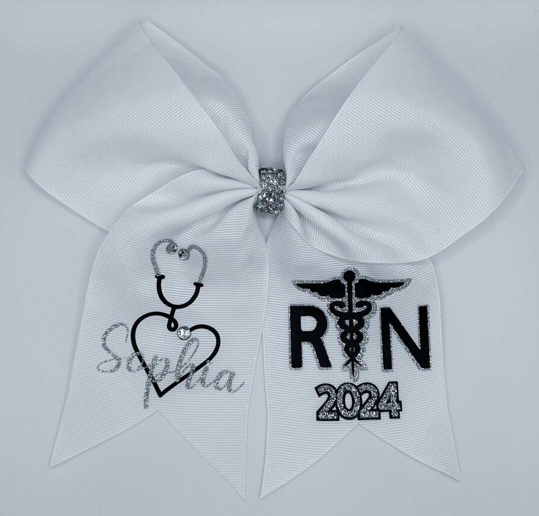 RN Nurse Custom Graduation Bow | Personalized Nurse Graduation Cap Bow ...