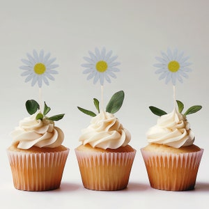 Daisy Cupcake Toppers, Daisy Decorations, - Etsy