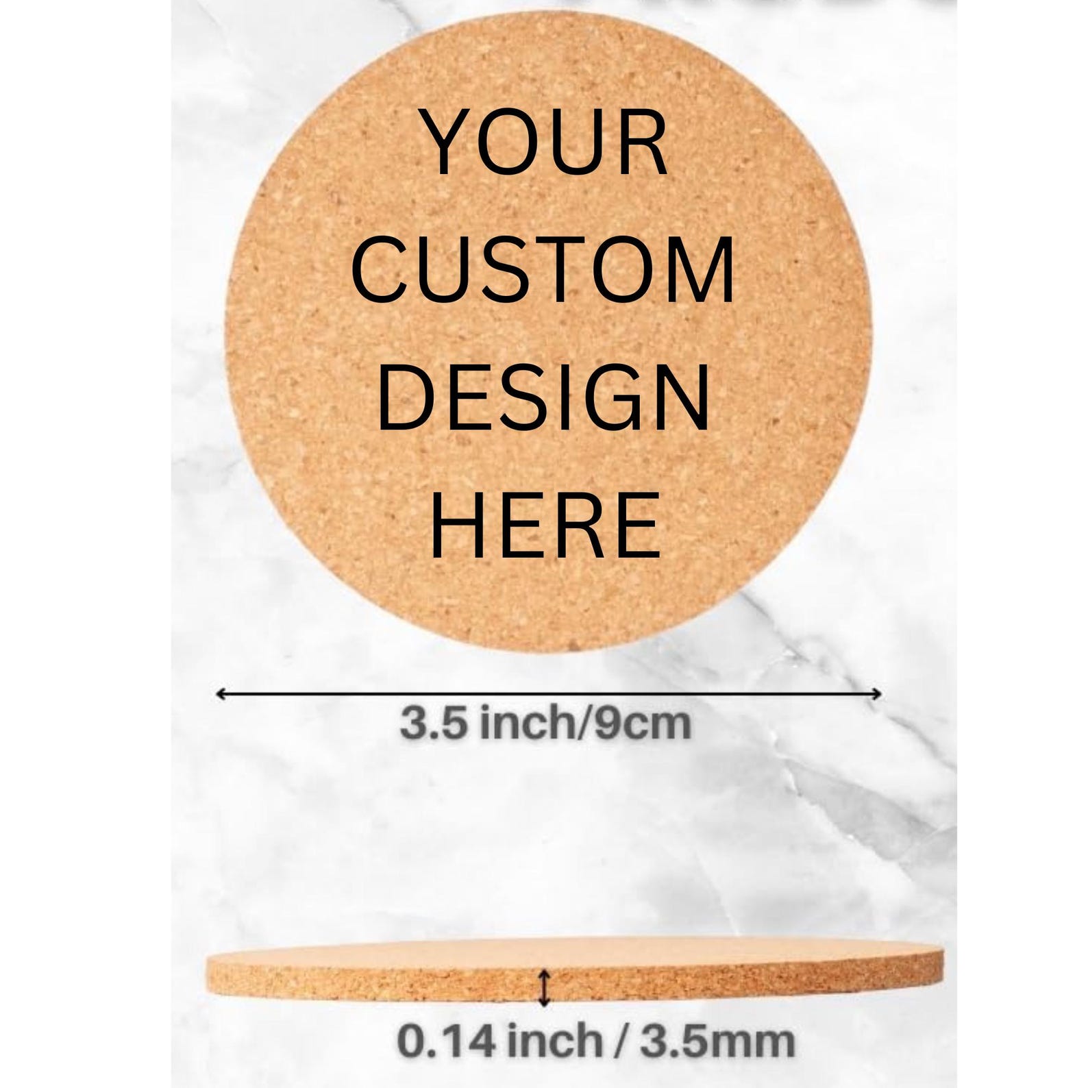 Personalized Cork Coasters: Custom Text, Laser Engraved - Etsy