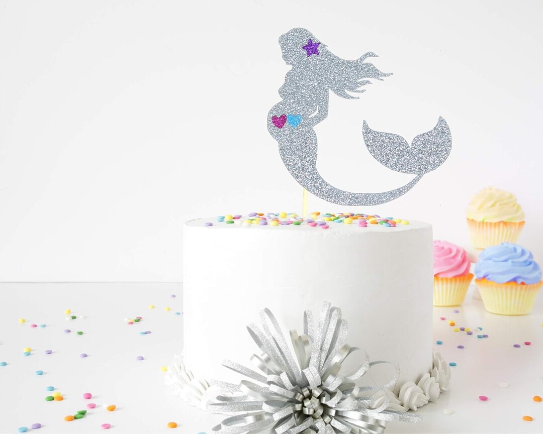 Twin Pregnant Mermaid Baby Shower Cake Topper, Under the Sea Baby ...