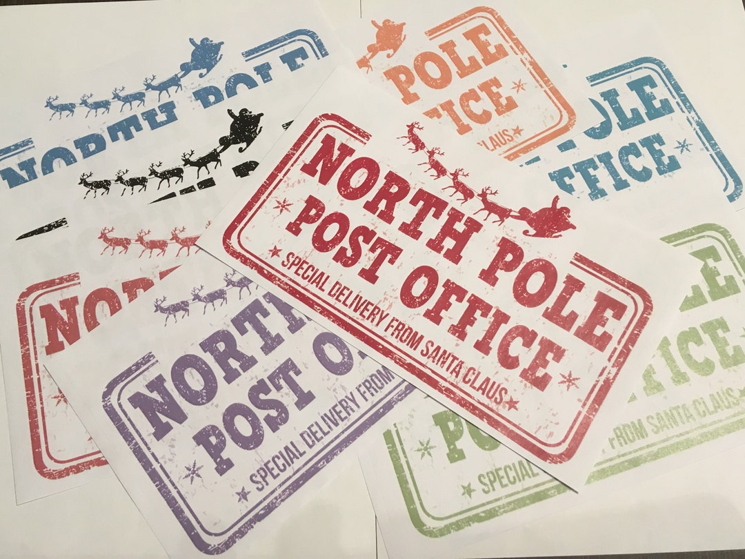 8 X Large North Pole Post Office Stickers Special Delivery - Etsy