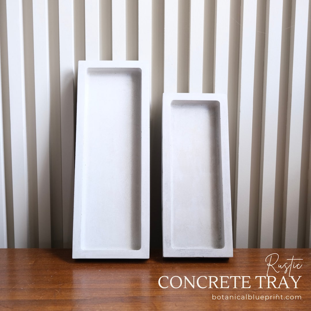 Rectangular Concrete Tray, Soap Bottle Tray, Drip Tray for Plants ...