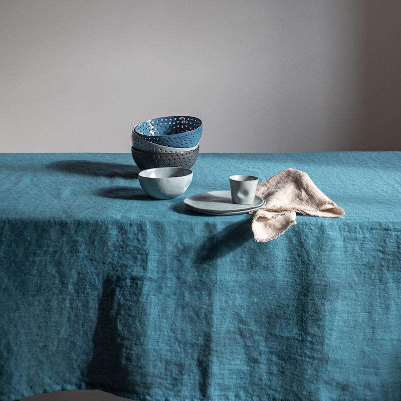 Turquoise Tablecloth - Etsy