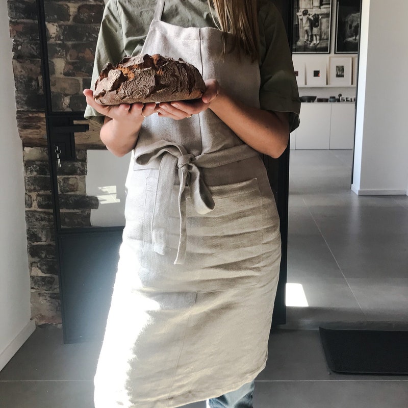 Natural Linen Apron - Etsy