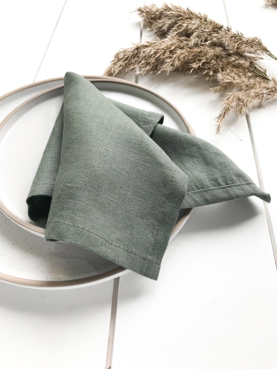 Washed linen napkin/soft handmade natural linen | Etsy