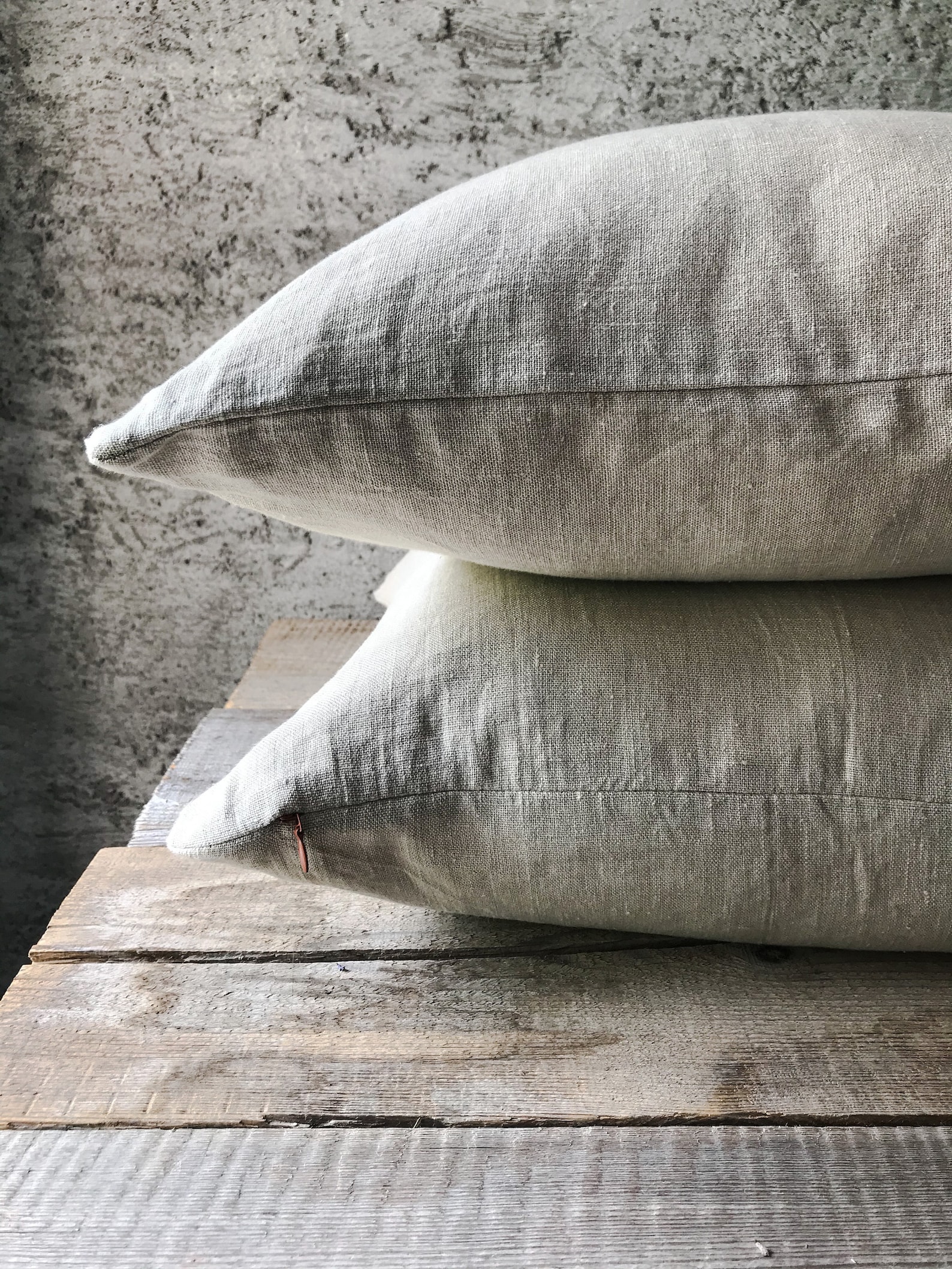 Set of 2 4 and 6 Rustic Linen Pillow Cases /raw Linen Throw - Etsy