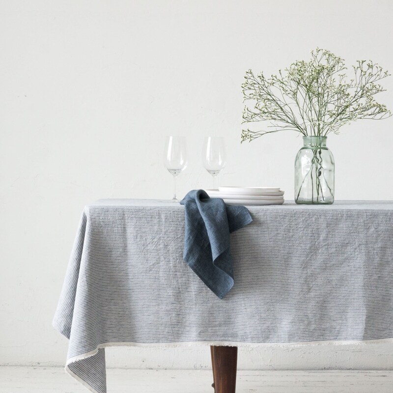 Striped Tablecloth - Etsy