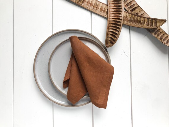 Washed linen napkin/soft handmade natural linen | Etsy