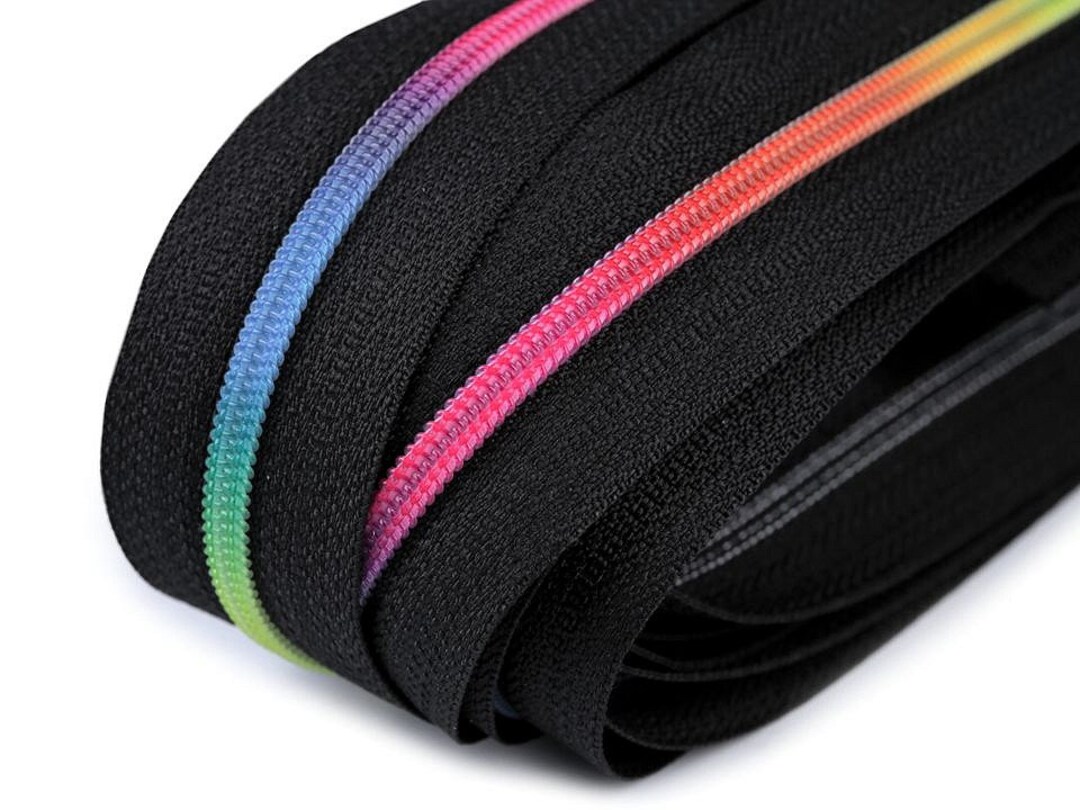 Zipper Rainbow Endless 3 Mm Wide Sold by the Meter Spiral Incl. Zipper ...