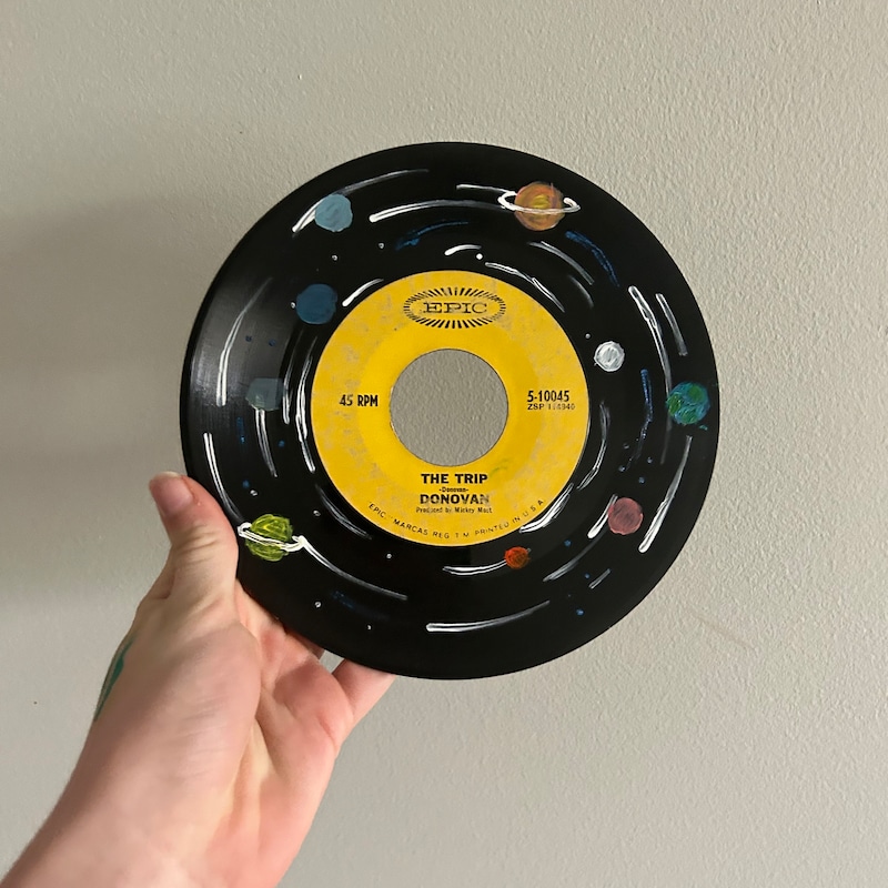 Painted Vinyl Record - Etsy