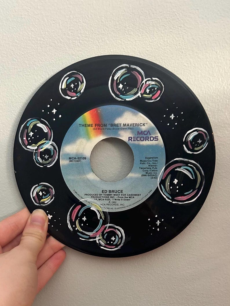 Bubbles Custom Hand-painted Vinyl Record - Etsy