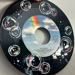 Bubbles Custom Hand-painted Vinyl Record - Etsy