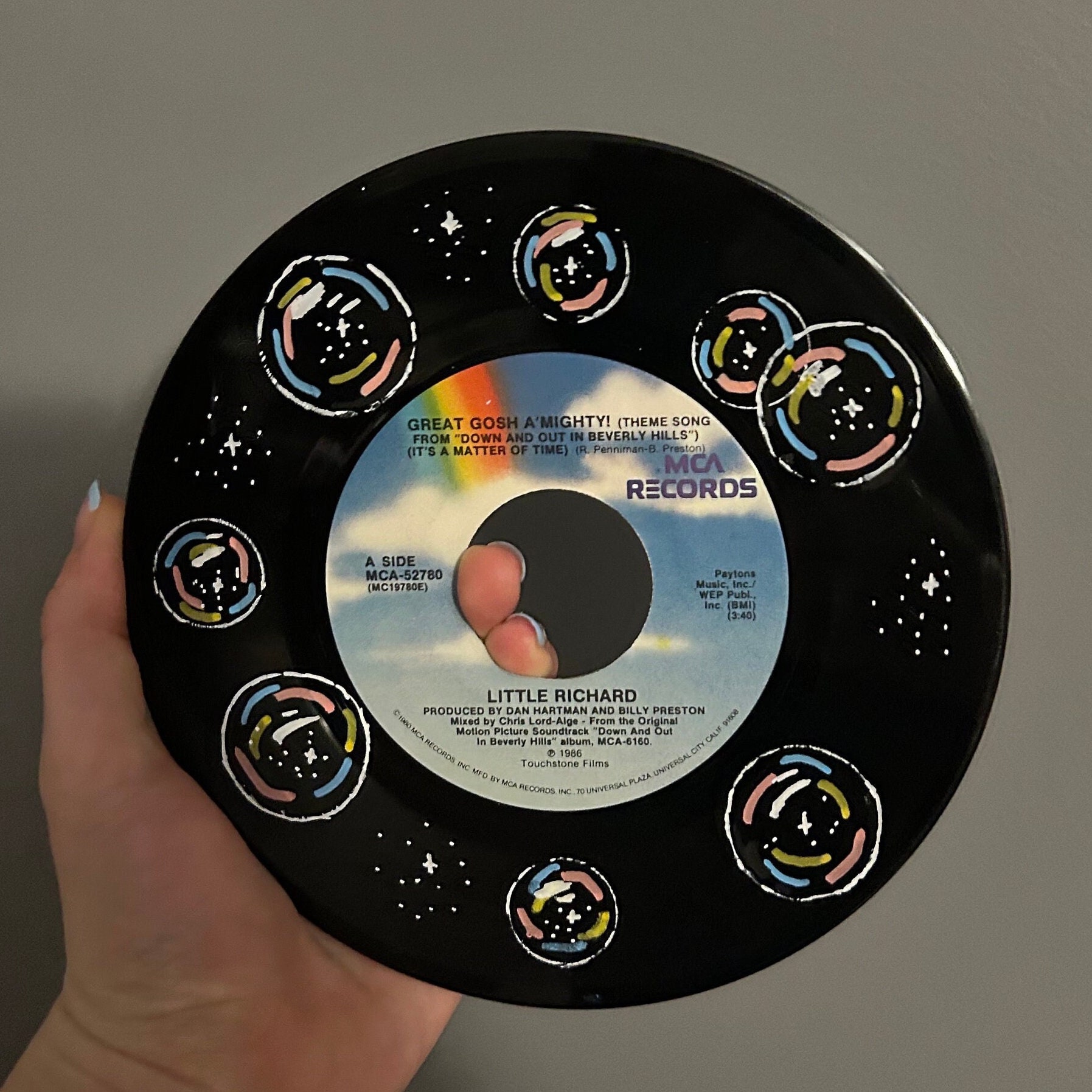 Bubbles Custom Hand-painted Vinyl Record - Etsy