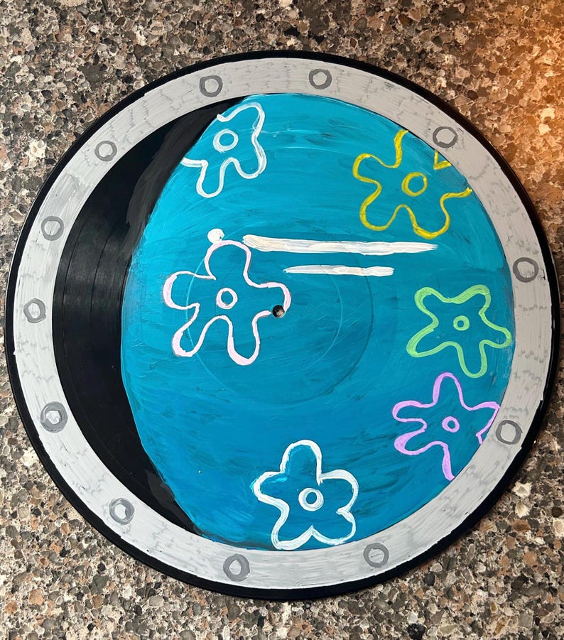 Spongebob Custom Painted Vinyl Record LP - Etsy