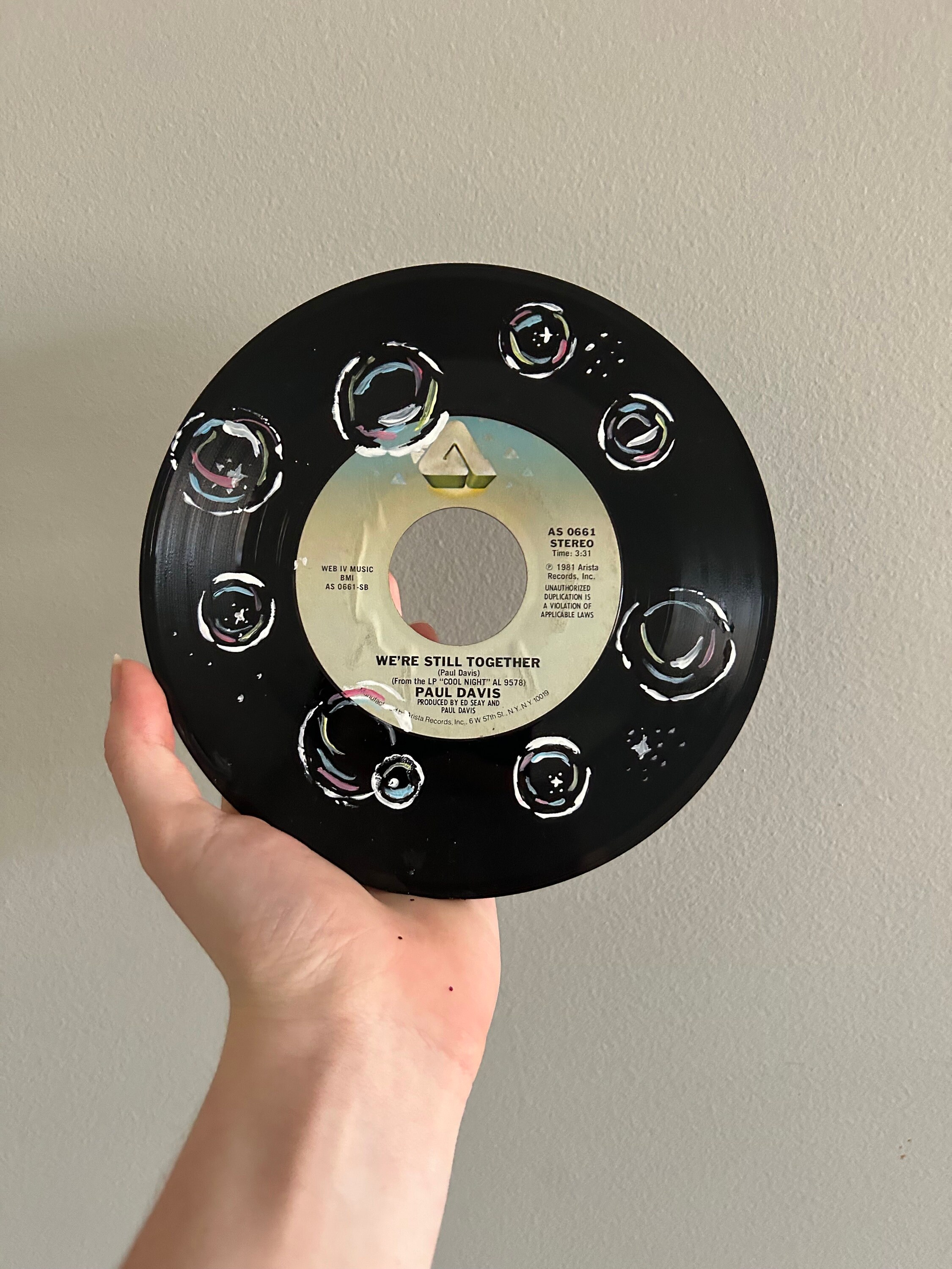 Bubbles Custom Hand-painted Vinyl Record - Etsy