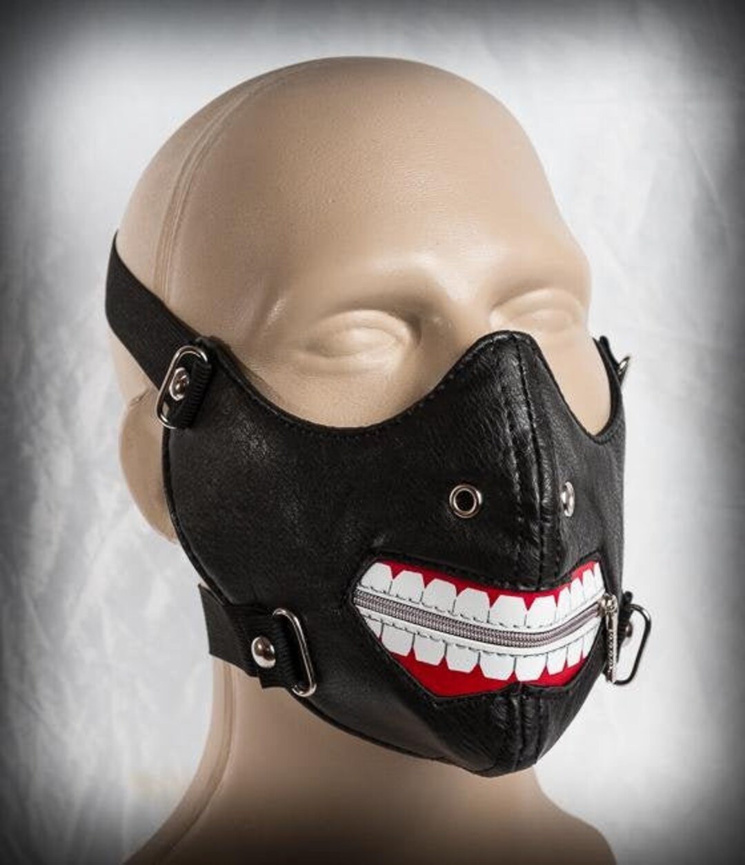 Gothic Leather Mask for Motorbike With Zip. Rocker, Metal, Punk, Goth ...