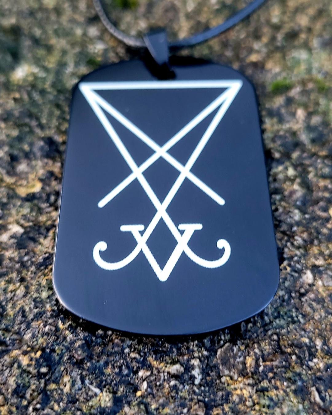 Handmade Steel Baphomet Sigil of Lucifer - Seal of Satan Satanic ...