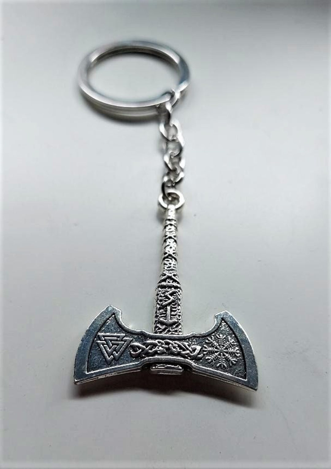 Handmade Stainless Steel Axe Viking Vegvisir Compass Odin Norse ...