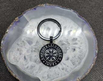 Viking Compass Keychain - Etsy