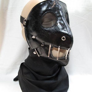Gothic Leather Mask for the Whole Face. Rocker, Metal, Punk, Goth ...