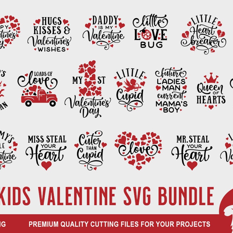 Kids Valentine Svg - Etsy