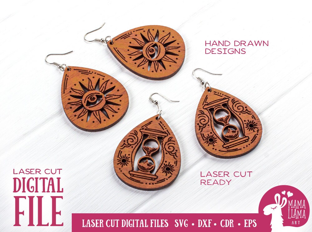 Magic Earrings SVG Alchemy SVG Earrings SVG Earrings Laser - Etsy