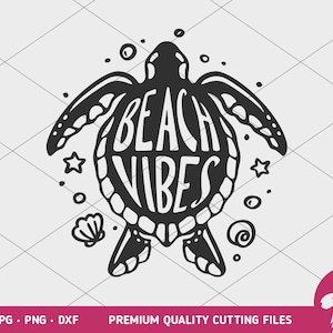 Turtle SVG Beach SVG Beach Vibes SVG Summer Svg Beach | Etsy