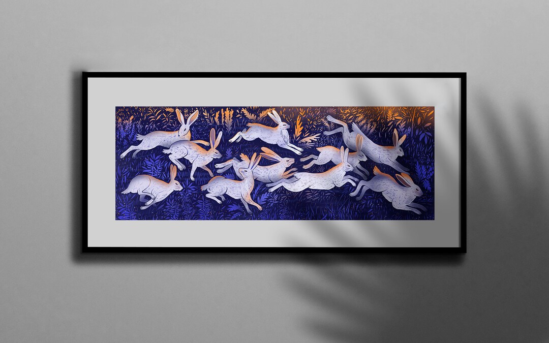 The Rhosgobel Rabbits | Art Print | Digital Paitning | Wall Art Poster ...