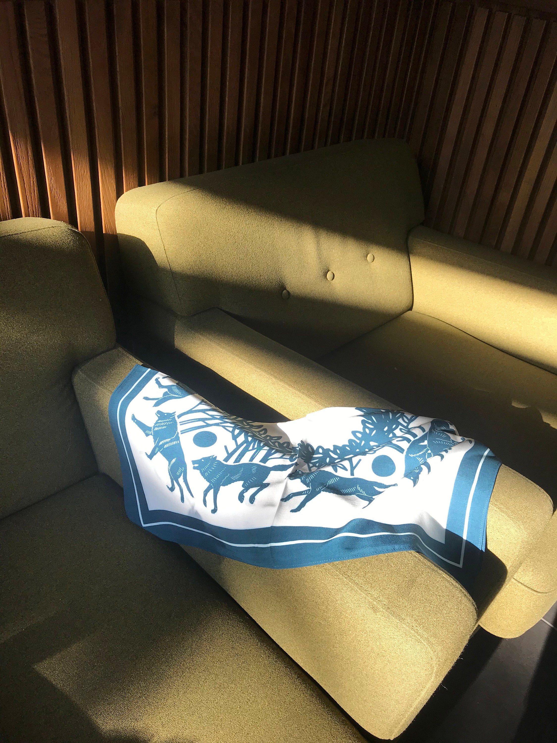 Bandana Scarf wild Wolves Original Print - Etsy