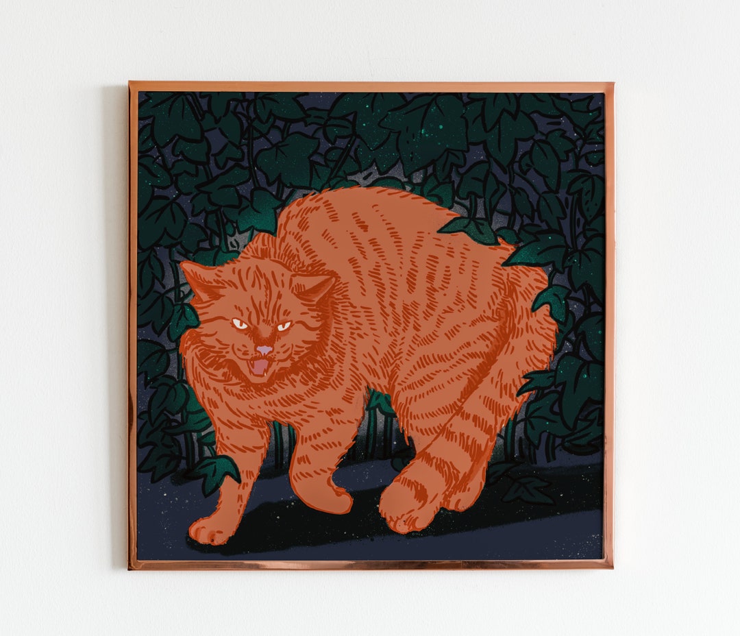 The Ginger Cat_digital Art Print_poster - Etsy